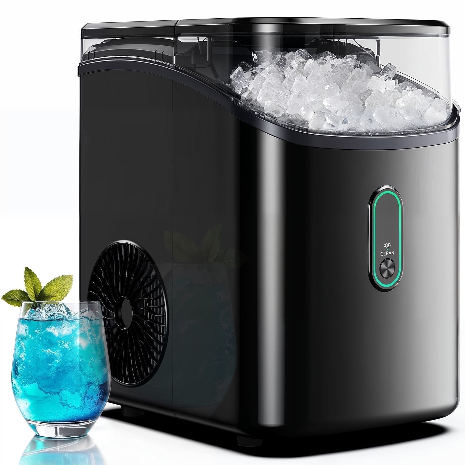 Philergo Nugget Ice Maker Countertop, Pebble Ice Maker with Soft ...