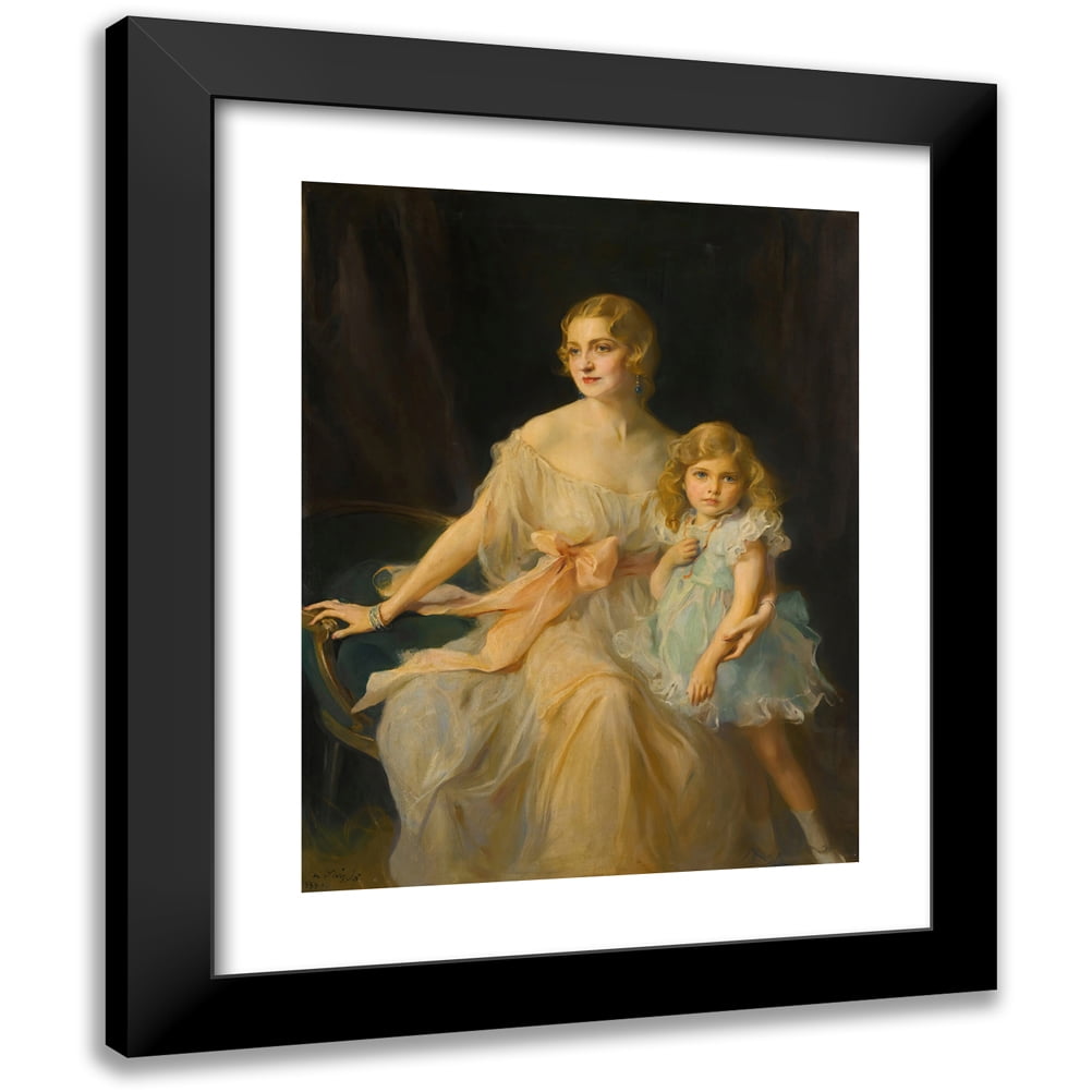 Philip Alexius de László 19x24 Black Modern Framed Museum Art Print Titled - Portrait of Mrs ...