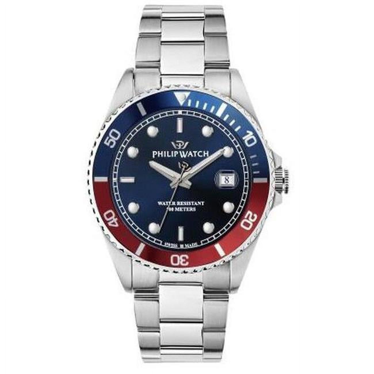 Philip Watch Swiss Made Caribe Sport Stainless Steel Blue Sunray Dial ...
