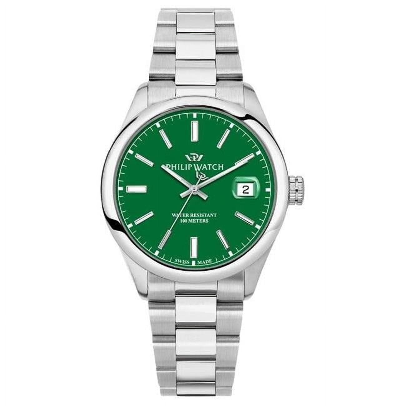 Philip Watch Swiss Made Caribe Urban Stainless Steel Green Dial Quartz ...