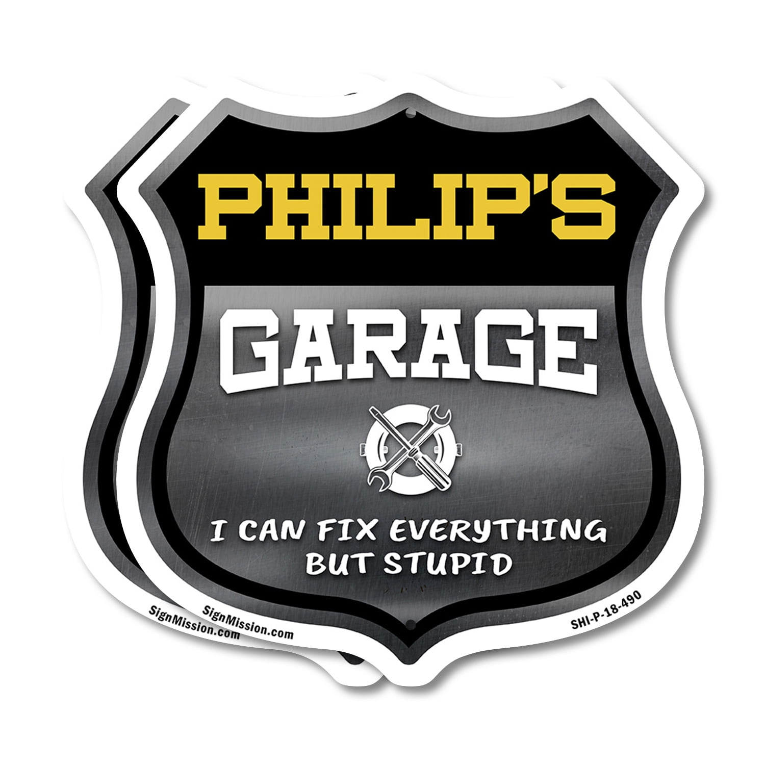 Philip's Garage I Can Fix Everything But Stupid (2 Pack) 18 inch X 18 ...