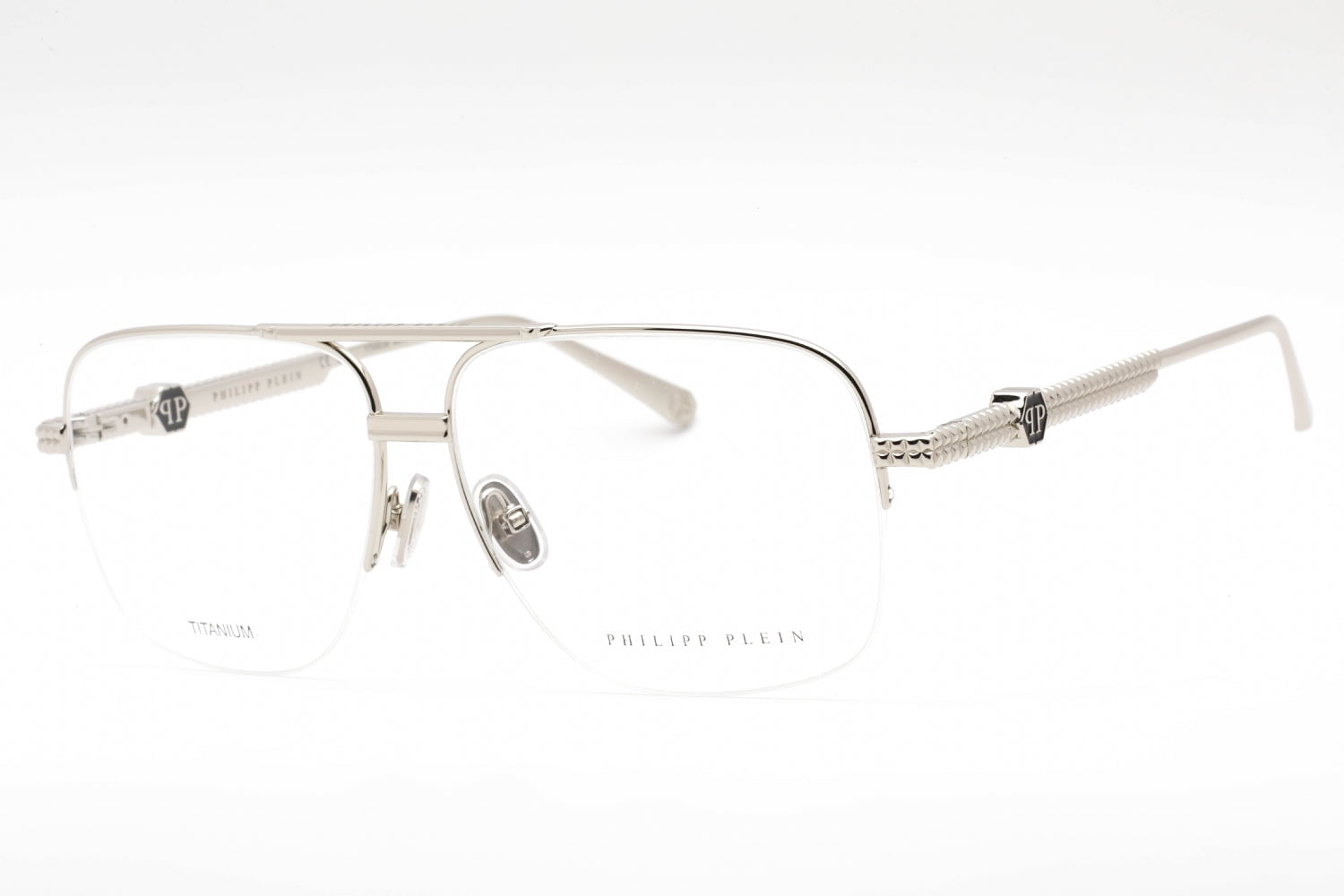 Philipp Plein VPP063W 0589 Men's Shiny Palladium Frame Eyeglasses ...
