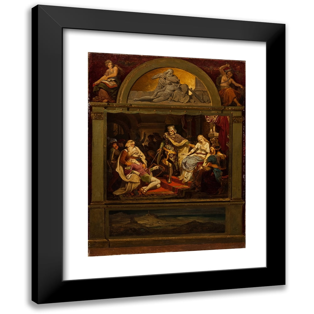 Philipp von Foltz 12x14 Black Modern Framed Museum Art Print Titled ...