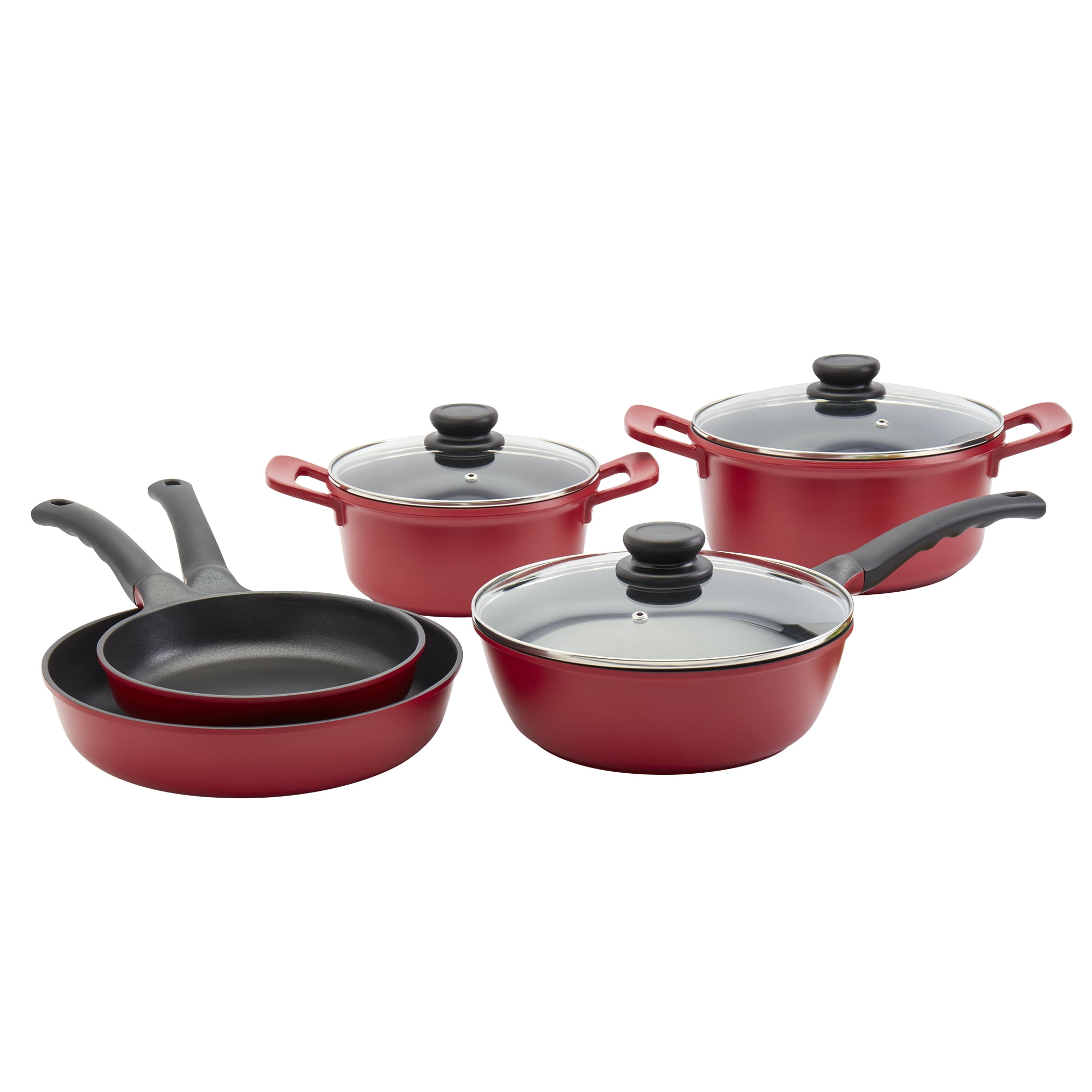Philippe Richard Red 8PC Lite Cast Aluminum Cookware Set, Energy ...