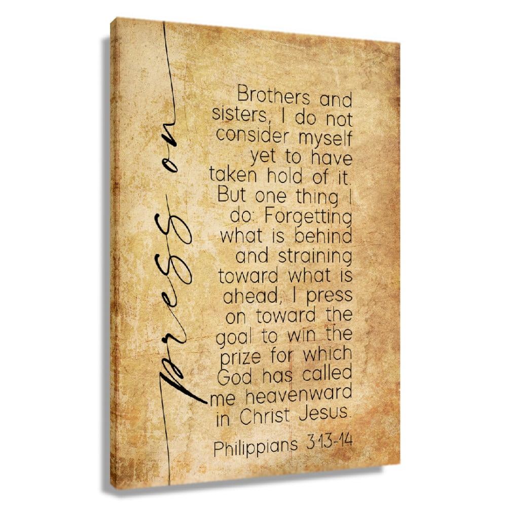 Philippian 3 13-14 Bible Quote Wall Art Scripture Posters Poster ...