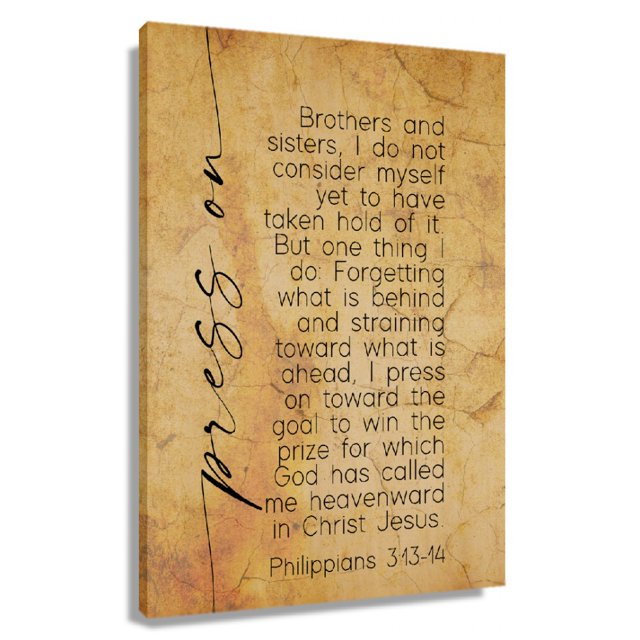 Philippian 3 13-14 Bible Scripture Wall Art Bible Poster for Bedroom ...