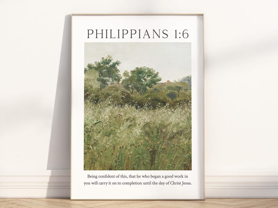 Philippians 1:6 He Who Began A Good Work Bible Verse Wall Art ...