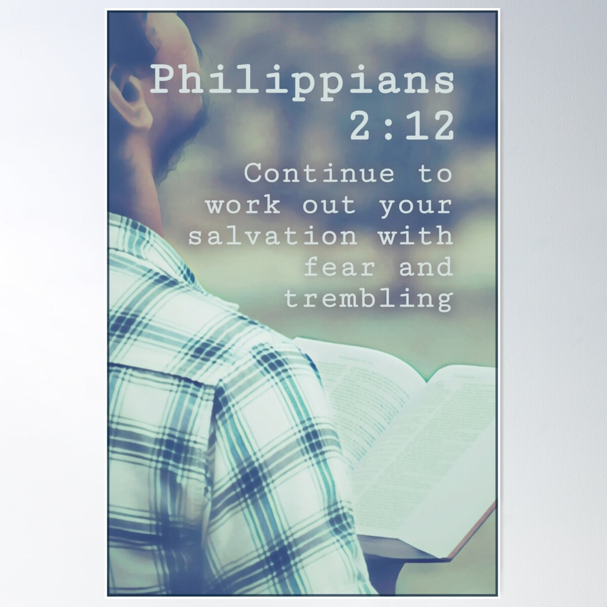 Philippians 2:12 Poster Wall Art, Modern Wall Decor For Living Room ...