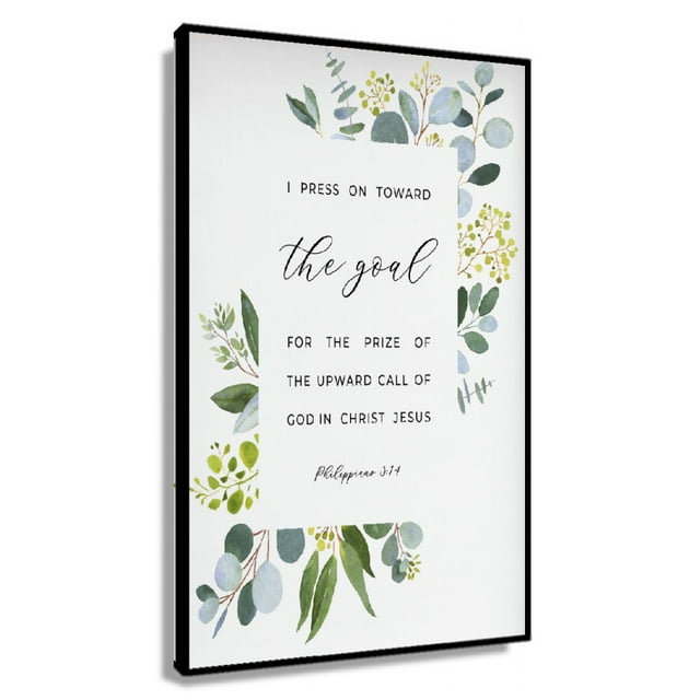 Philippians 3 14 Toward The Goal Bible Verse Wall Art, Scripture Print ...