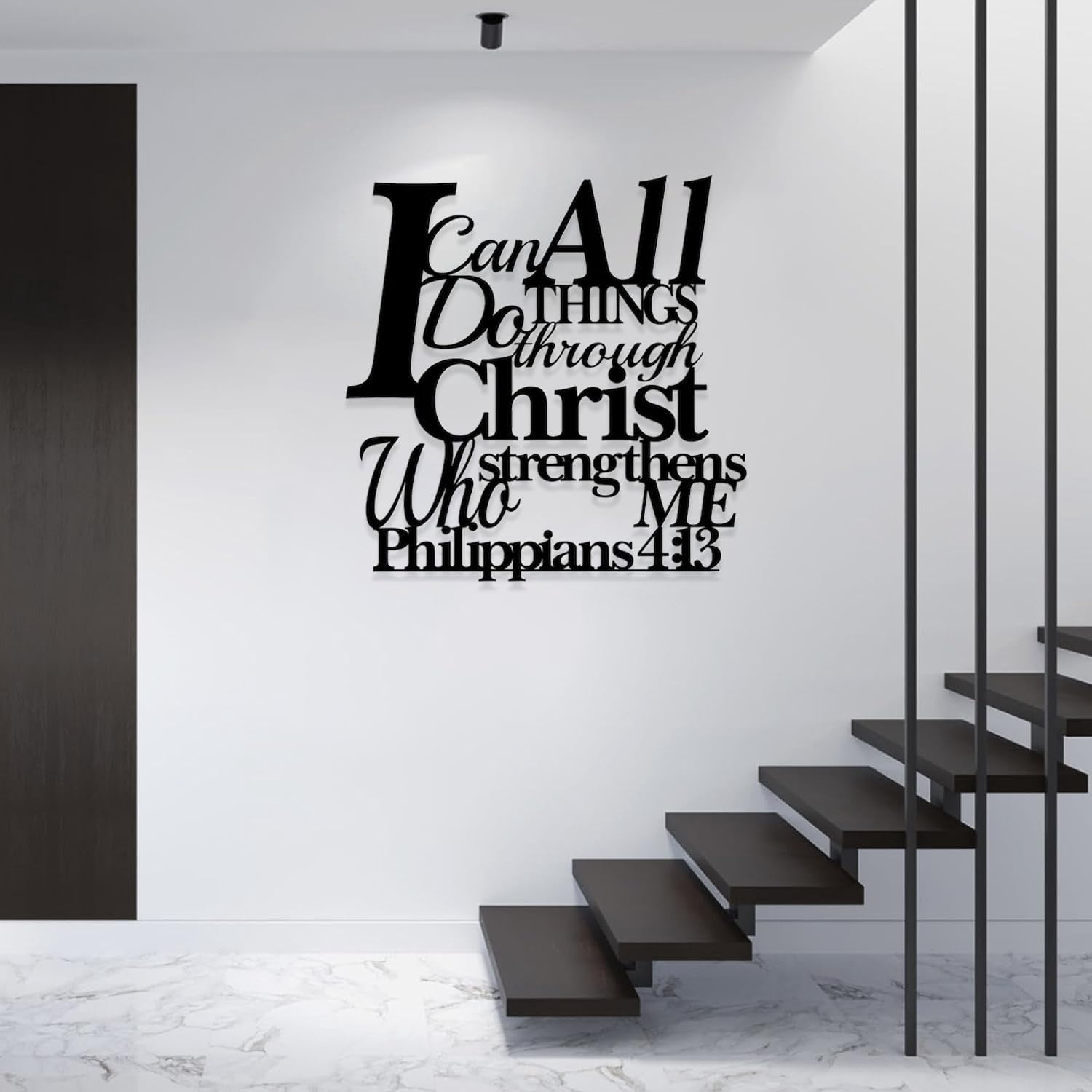 Philippians 4:13 Bible Verses Metal Wall Decor, Christian Metal Wall ...