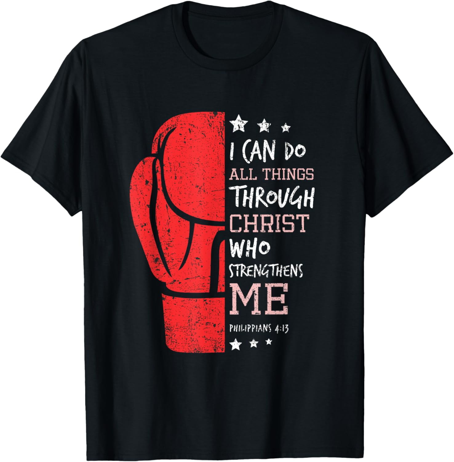 Philippians 4 13 I Can Do All Things Christian Boxing T-Shirt - Walmart.com