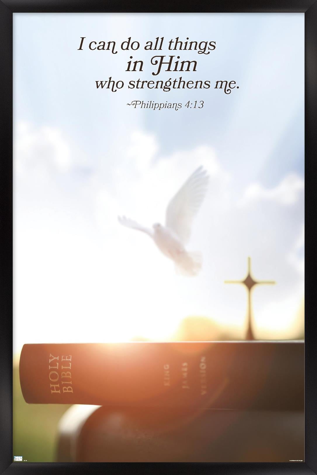 Philippians 4:13 Wall Poster, 14.725" x 22.375" Framed - Walmart.com