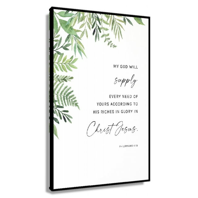 Philippians 4 19 My God Will Supply Scripture Wall Art Christian ...