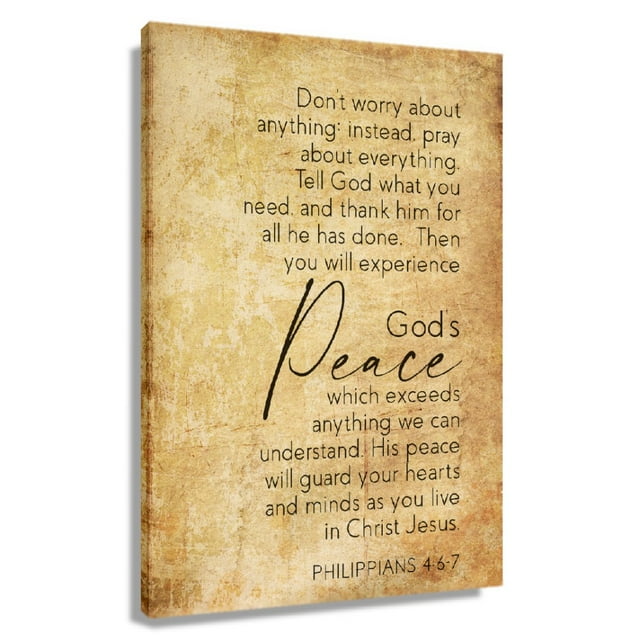 Philippians 4 6-7 Bible Quote Wall Art Scripture Posters Poster ...