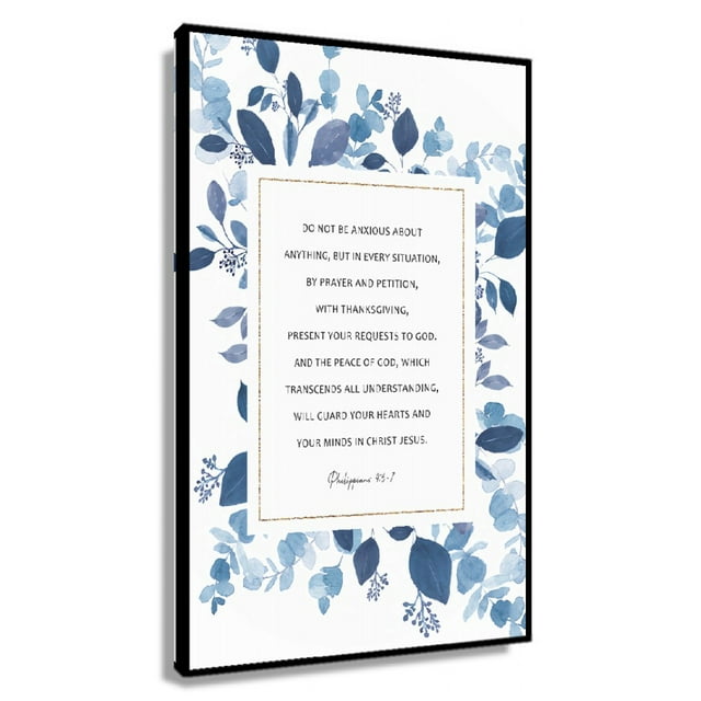 Philippians 4 6-7 Not Afraid Bible Verse Wall Art Printable Scripture ...