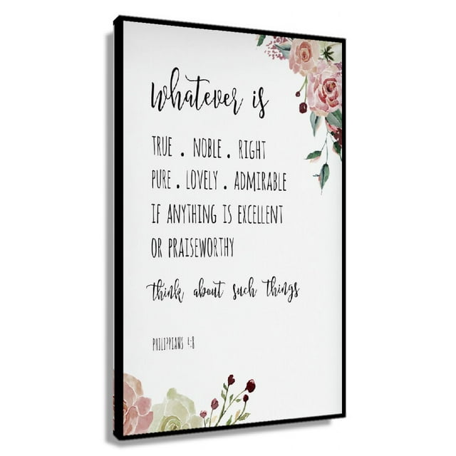 Philippians 4 8 Whatever Is True Bible Verse Wall Art, Printable Wall ...