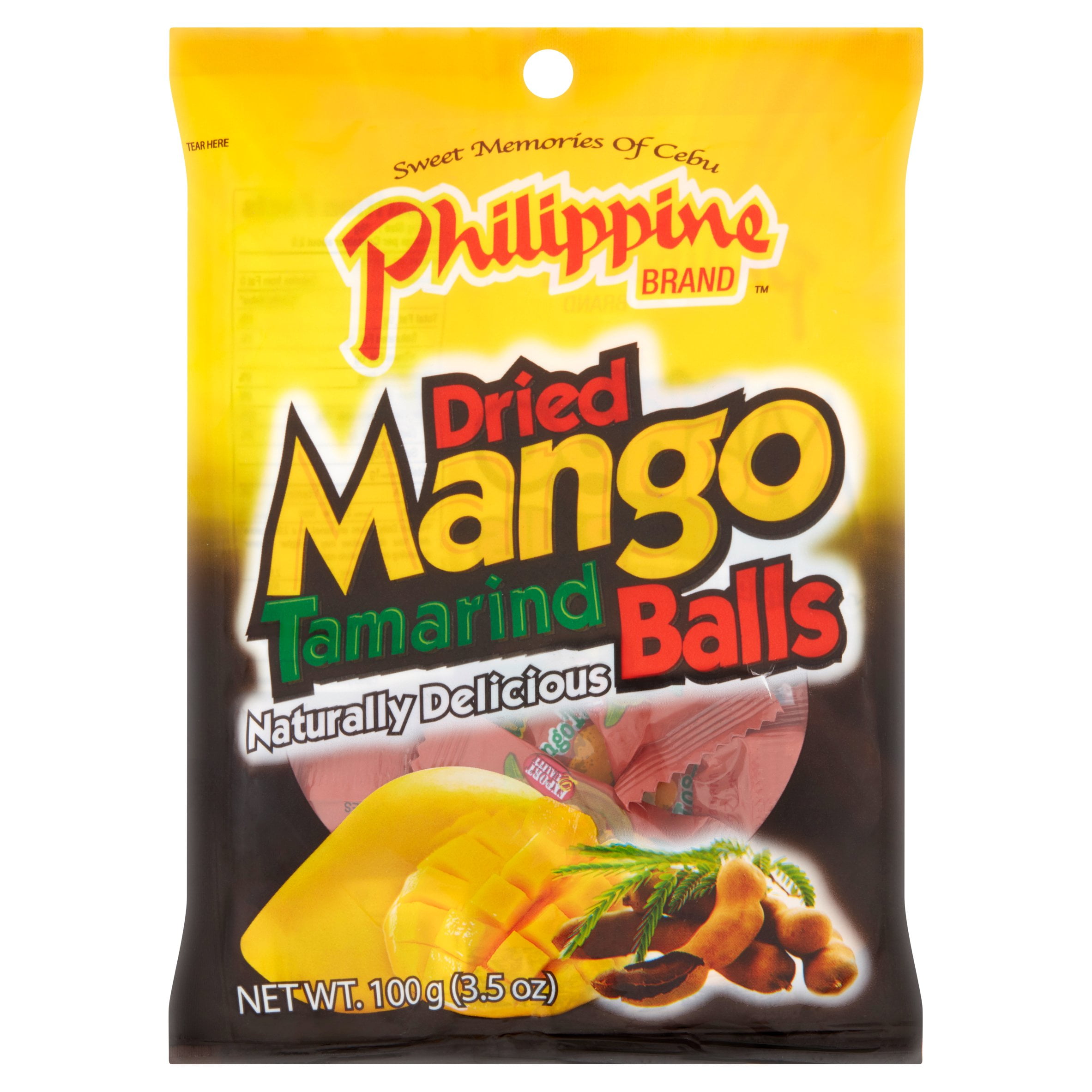 Philippine Brand Dried Mango Tamarind Balls, 3.5 oz, Tangy Tropical Snack - Walmart.com