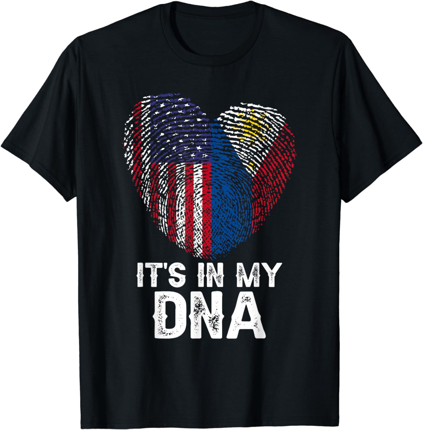 Philippine In My DNA Proud Filipino American Root Pride Cotton T-Shirt ...