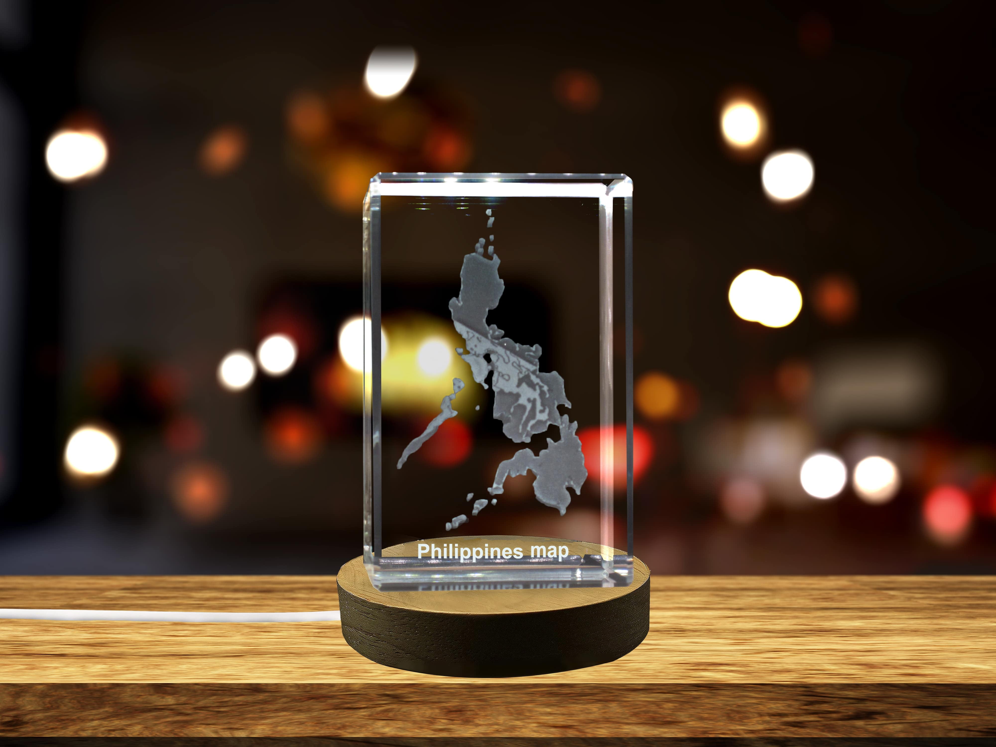 Philippines 3D Engraved Crystal 3D Engraved Crystal Keepsake/Gift/Decor ...