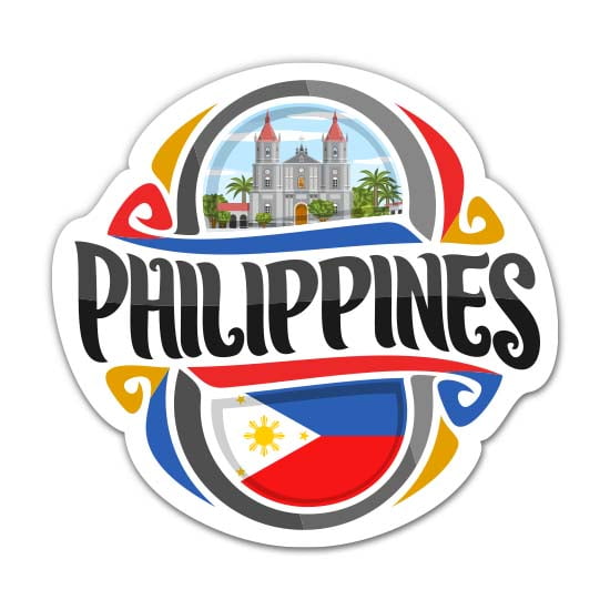 Philippines - 8" Vinyl Sticker - For Car Laptop I-Pad - Waterproof ...