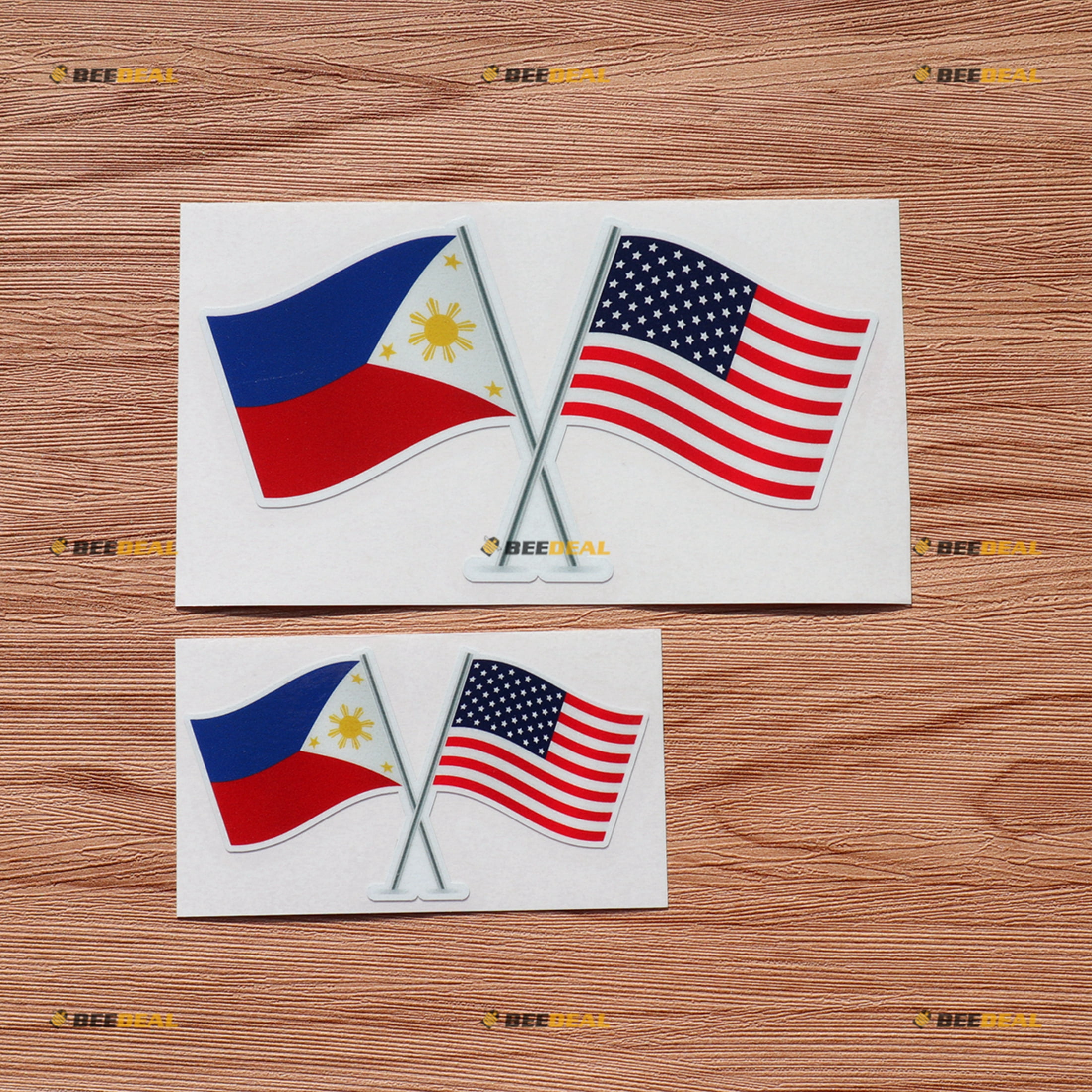 Philippines American Flags USA Pilipinas Filipino Vinyl Decal Sticker ...