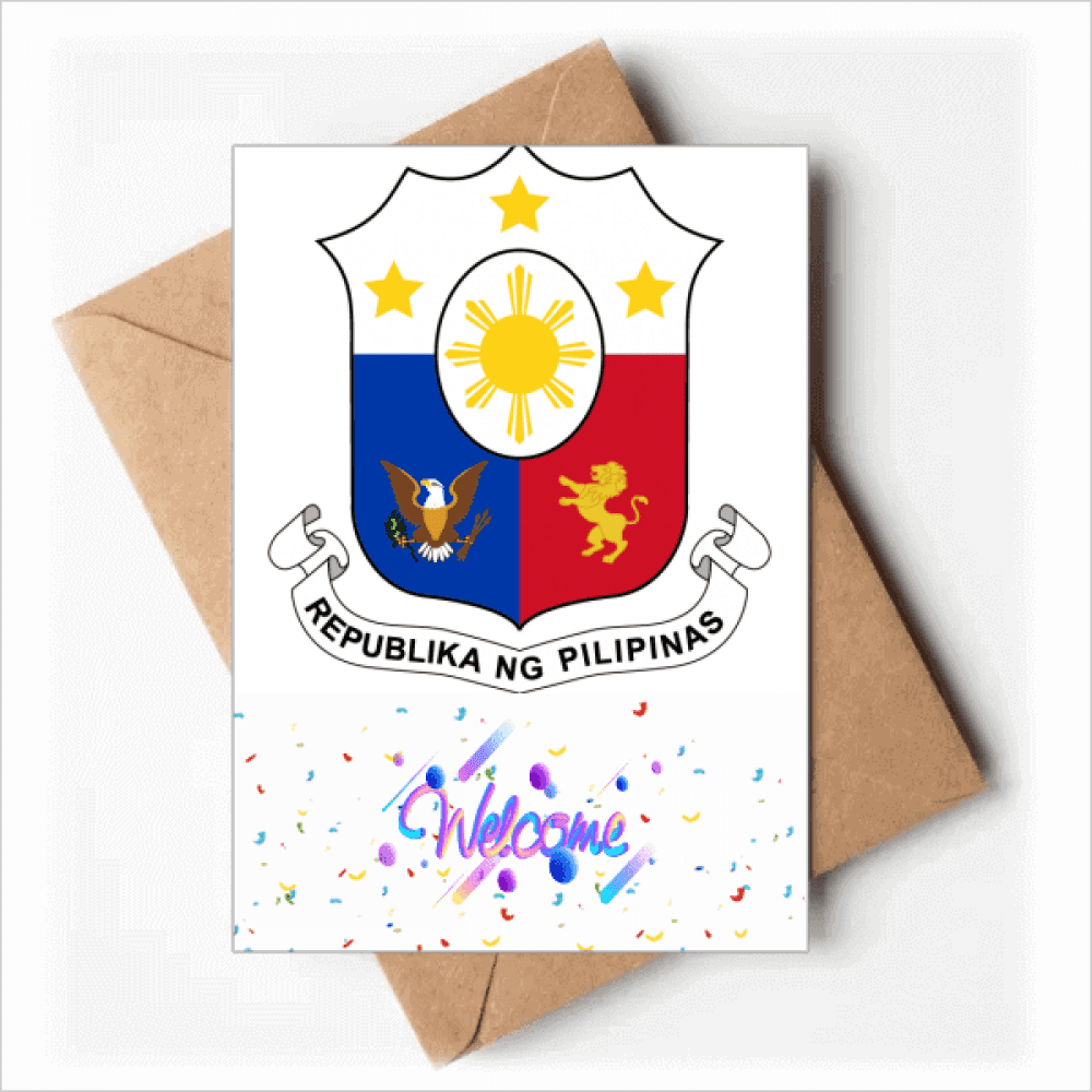 Philippines Asia National Emblem Welcome Back Greeting Cards Envelopes ...