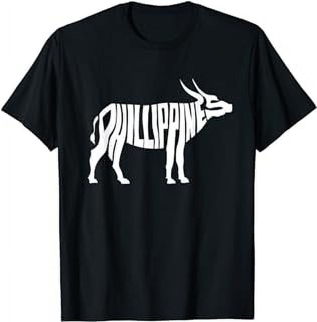 Philippines Carabao Water Buffalo Word Art - Funny Animal T-Shirt ...