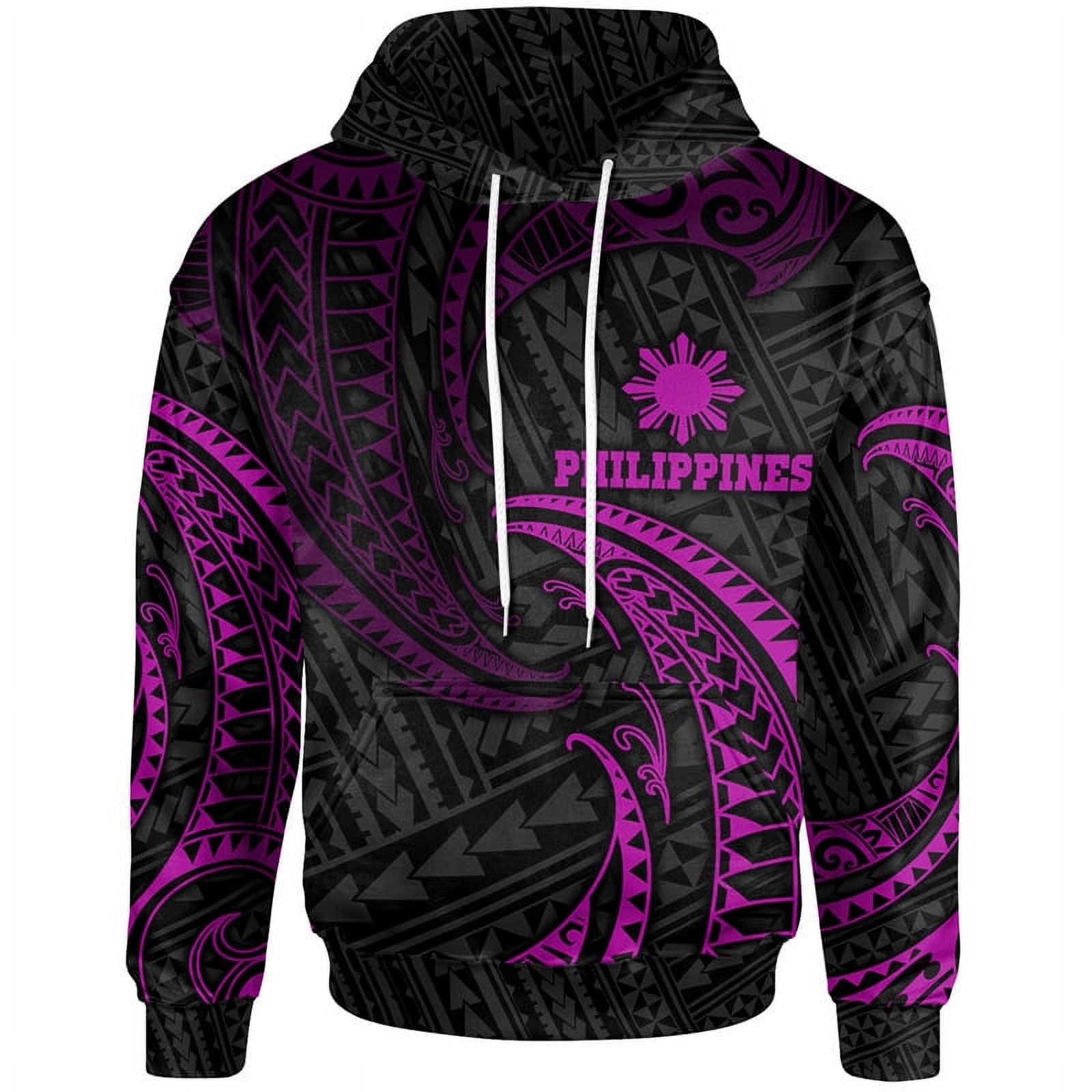 Philippines Emblem Hoodie 3D PHI Filipinos Polynesian Tattoo Graphic ...