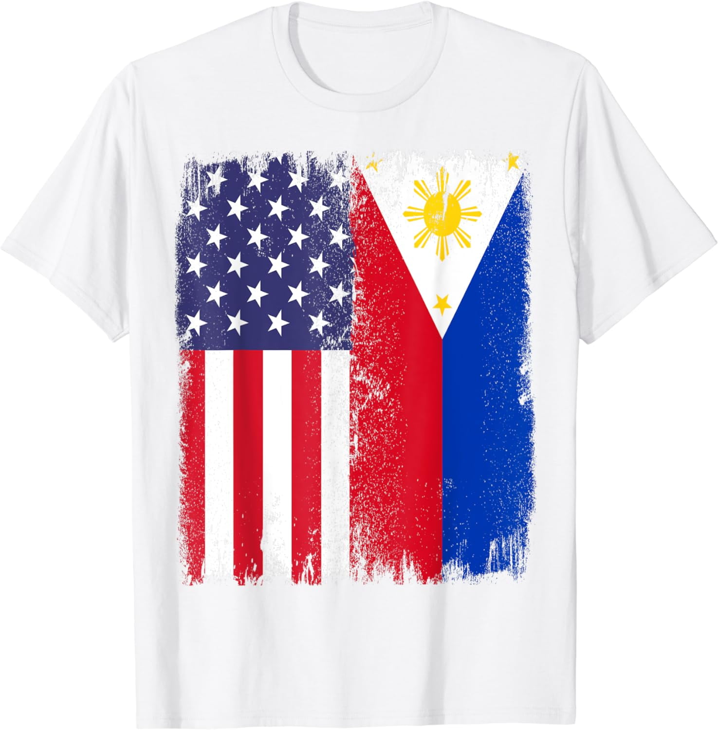 Philippines Filipino Flag American Grown Pinoy USA Flag T-Shirt ...
