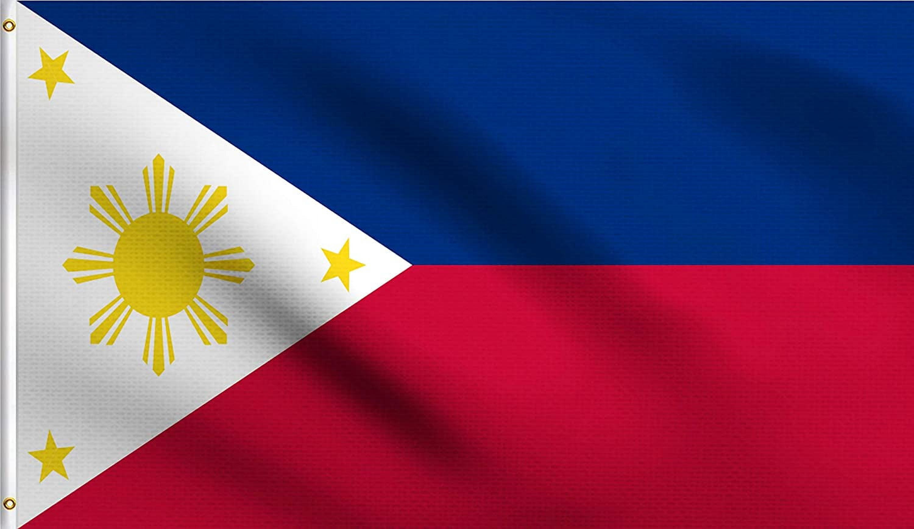 Philippines Filipino Philippine National Flag 100% Polyester - Walmart.com