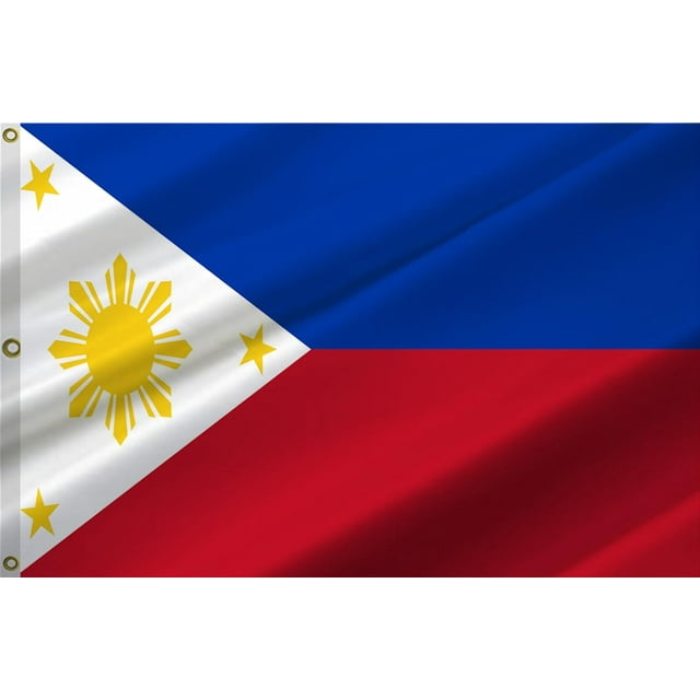 Philippines Flag 3X5 ft,Filipino Philippine National Flags ,4 Stitched and Premium Polyester ...