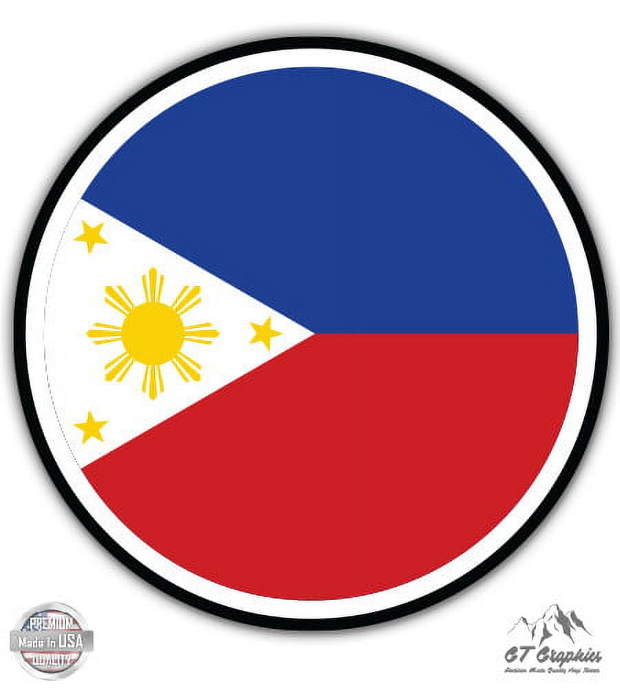 Philippines Flag - 5" Vinyl Sticker - For Car Laptop I-Pad - Waterproof ...