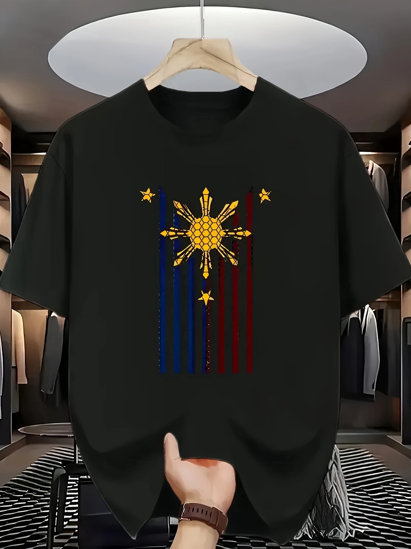 Philippines Flag Sun and Stars Graphic T-Shirt Retro Filipino Pride ...