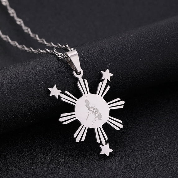 Philippines Map Flag 14K Gold Pendant & Necklaces for Women Men,Country ...