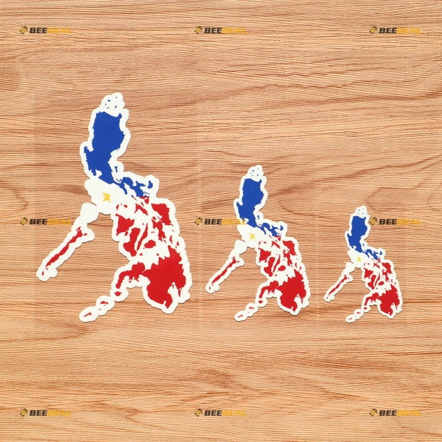 Philippines Map Flag Colors Filipino Pilipinas Vinyl Decal Sticker - 3 ...