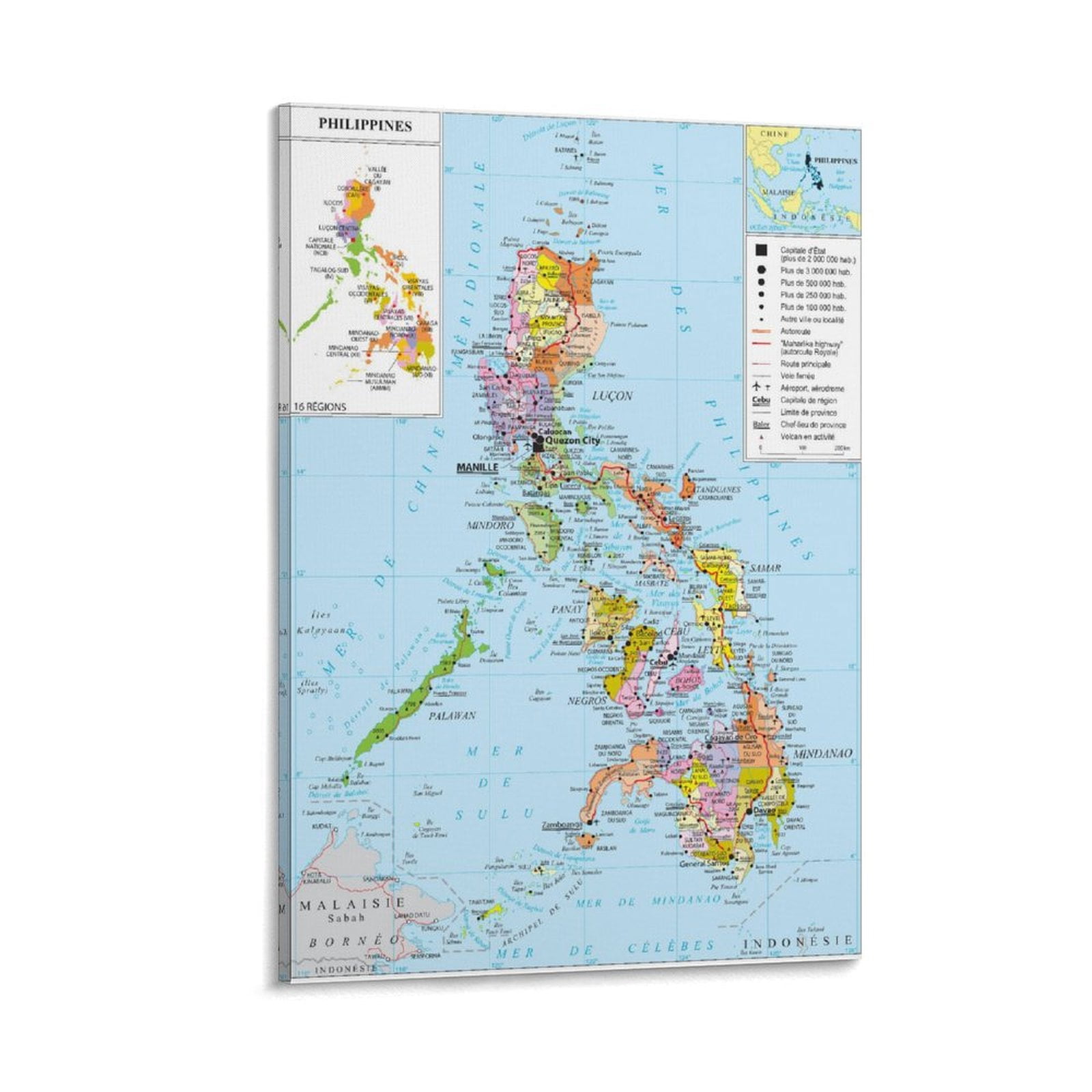 Philippines Map Posters Artworks Picture Print Poster Wall Art Painting ...