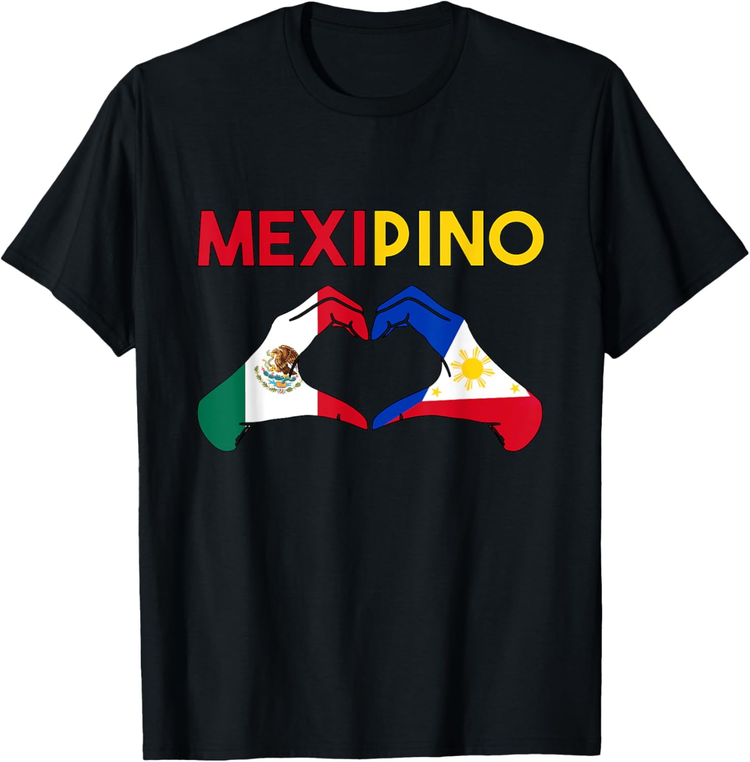 Philippines Mexico Filipino Mexipino Mexican Flag Heart T-Shirt - Walmart.com