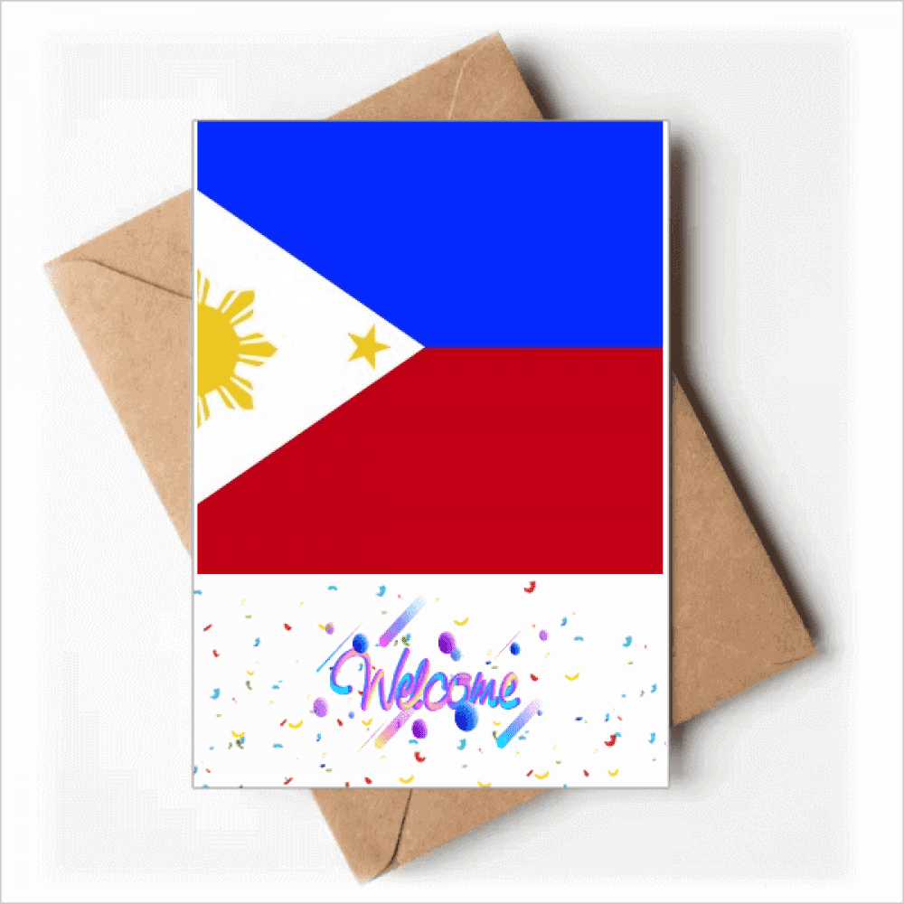 Philippines National Flag Asia Country Welcome Back Greeting Cards ...