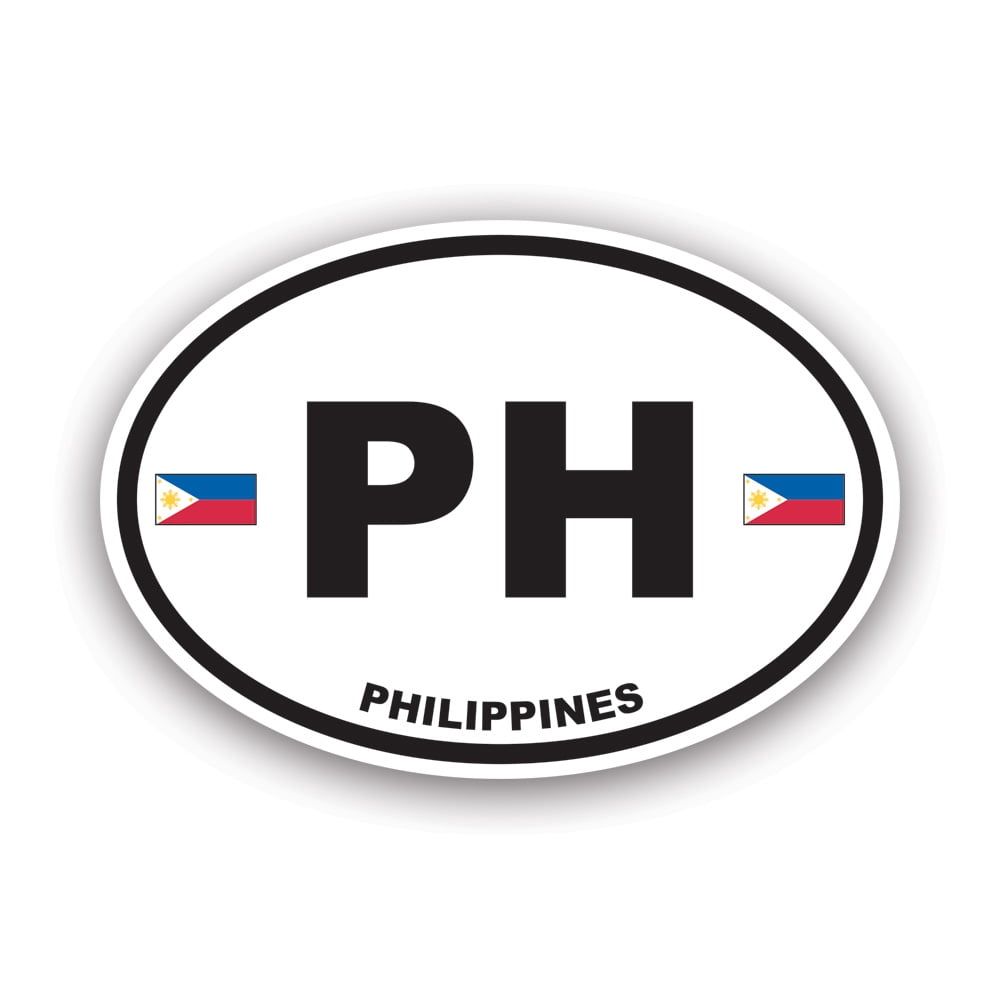 Philippines Oval Sticker Decal - Self Adhesive Vinyl - Weatherproof ...