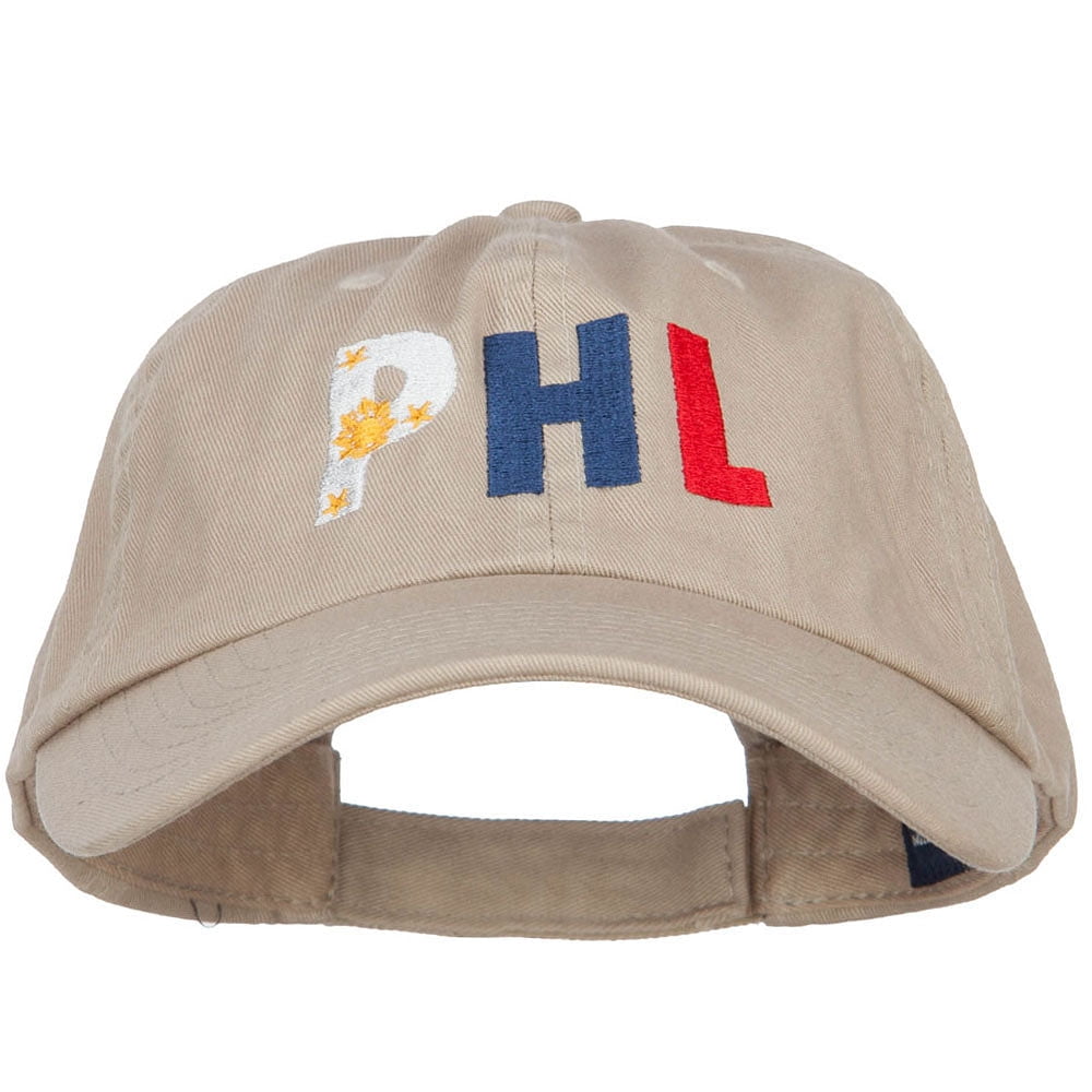 Philippines PHL Flag Embroidered Low Profile Cap - Khaki OSFM - Walmart.com