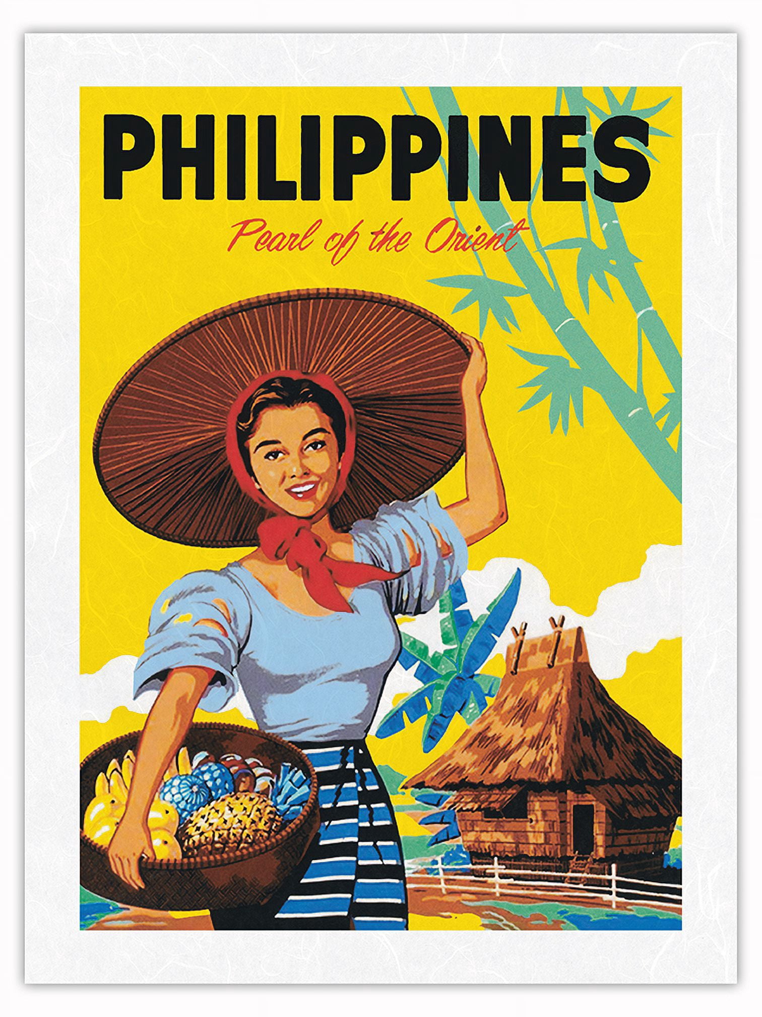 Philippines - Pearl of the Orient - Vintage Travel Poster c.1950s ...