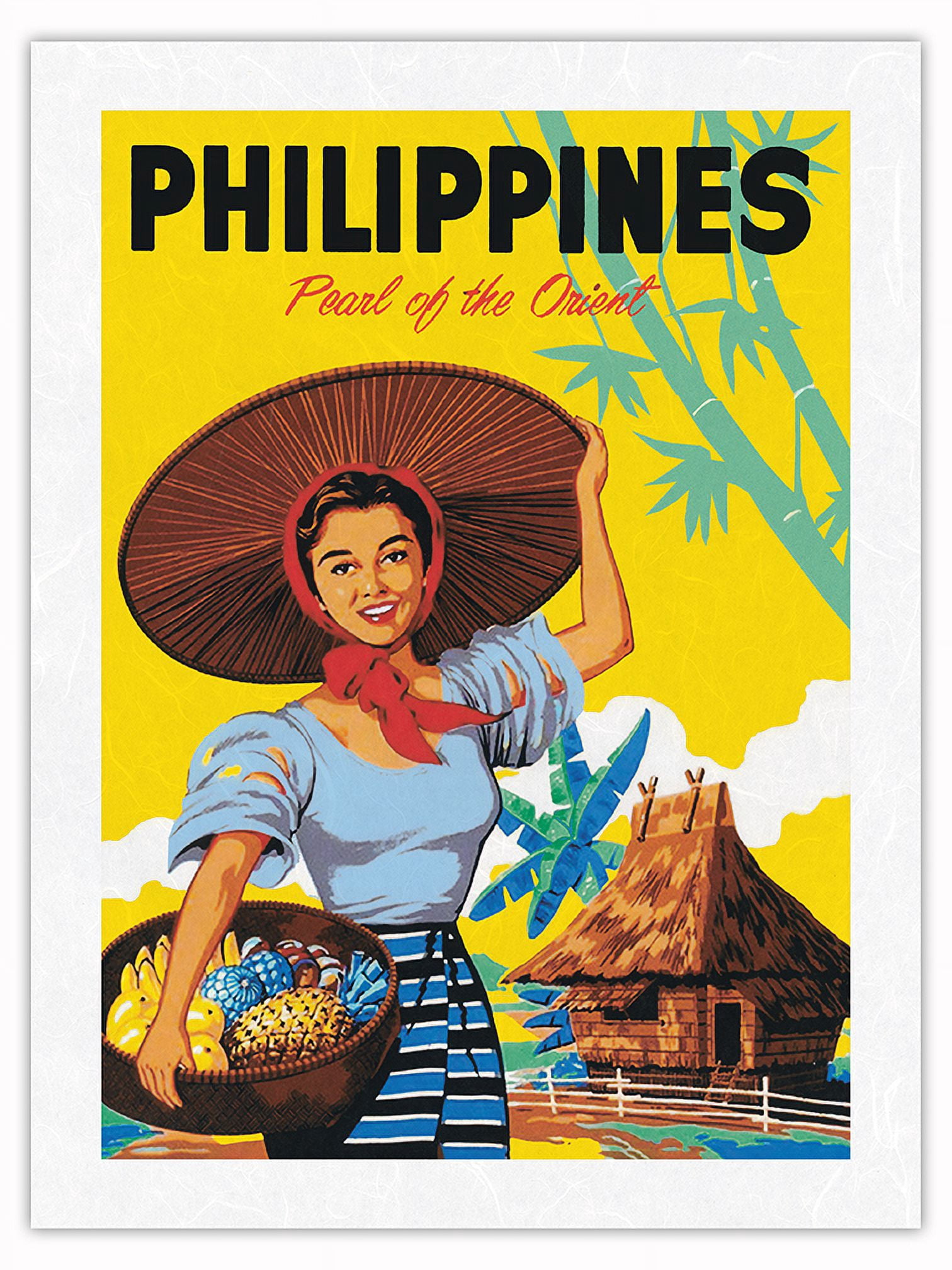 Philippines - Pearl of the Orient - Vintage Travel Poster c.1950s ...
