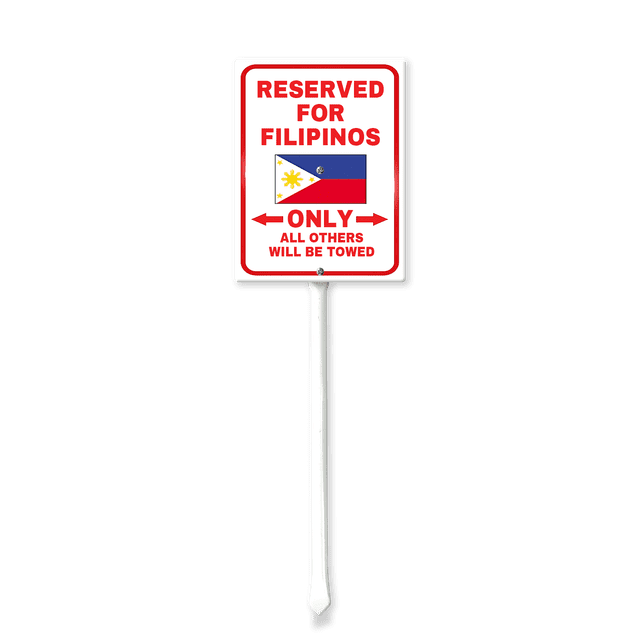 Philippines Reserved Parking Only Filipino Notice Yard Sign With Stakes ...
