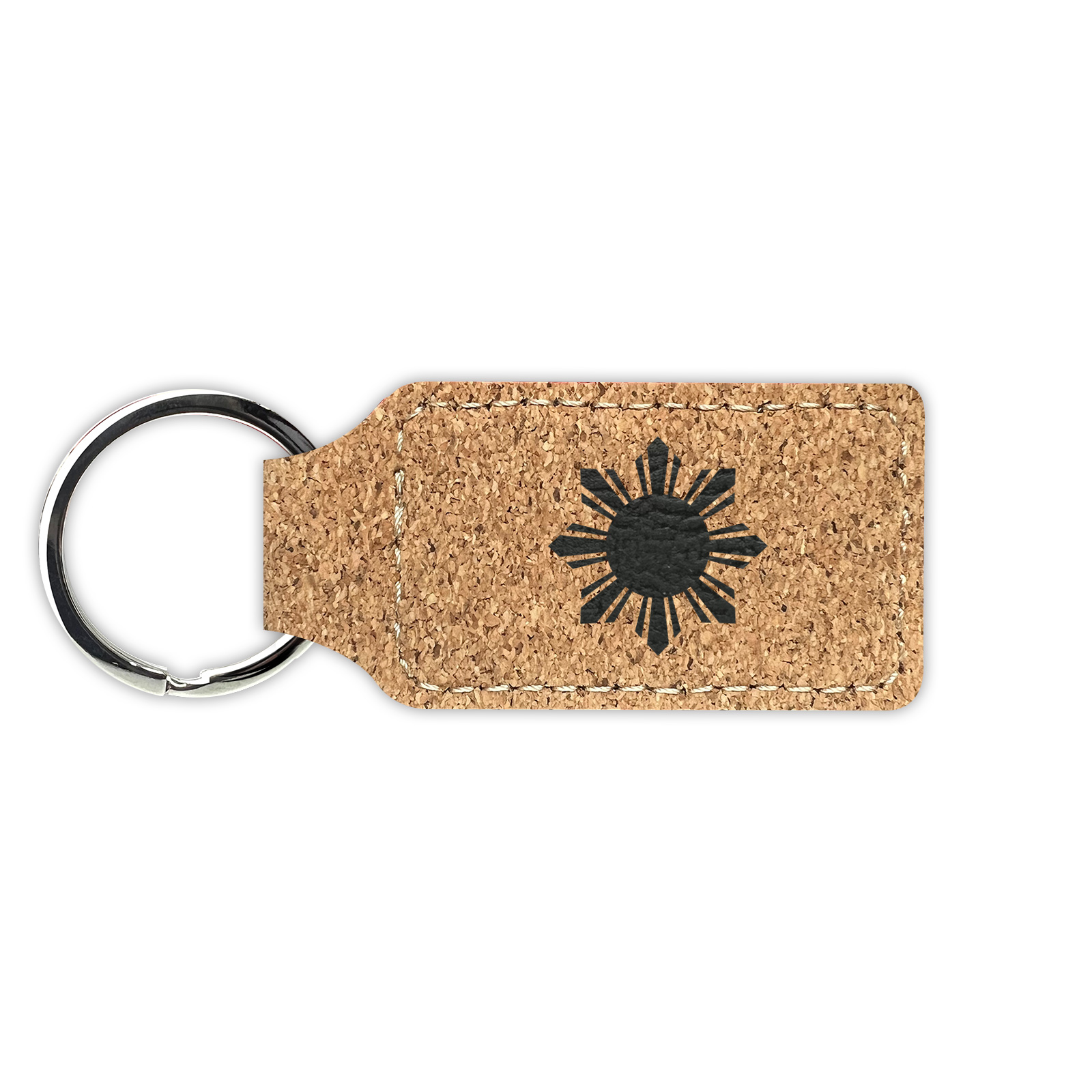 Philippines Sun Keychain Leatherette Rectangle - Laser Engraved - Many ...