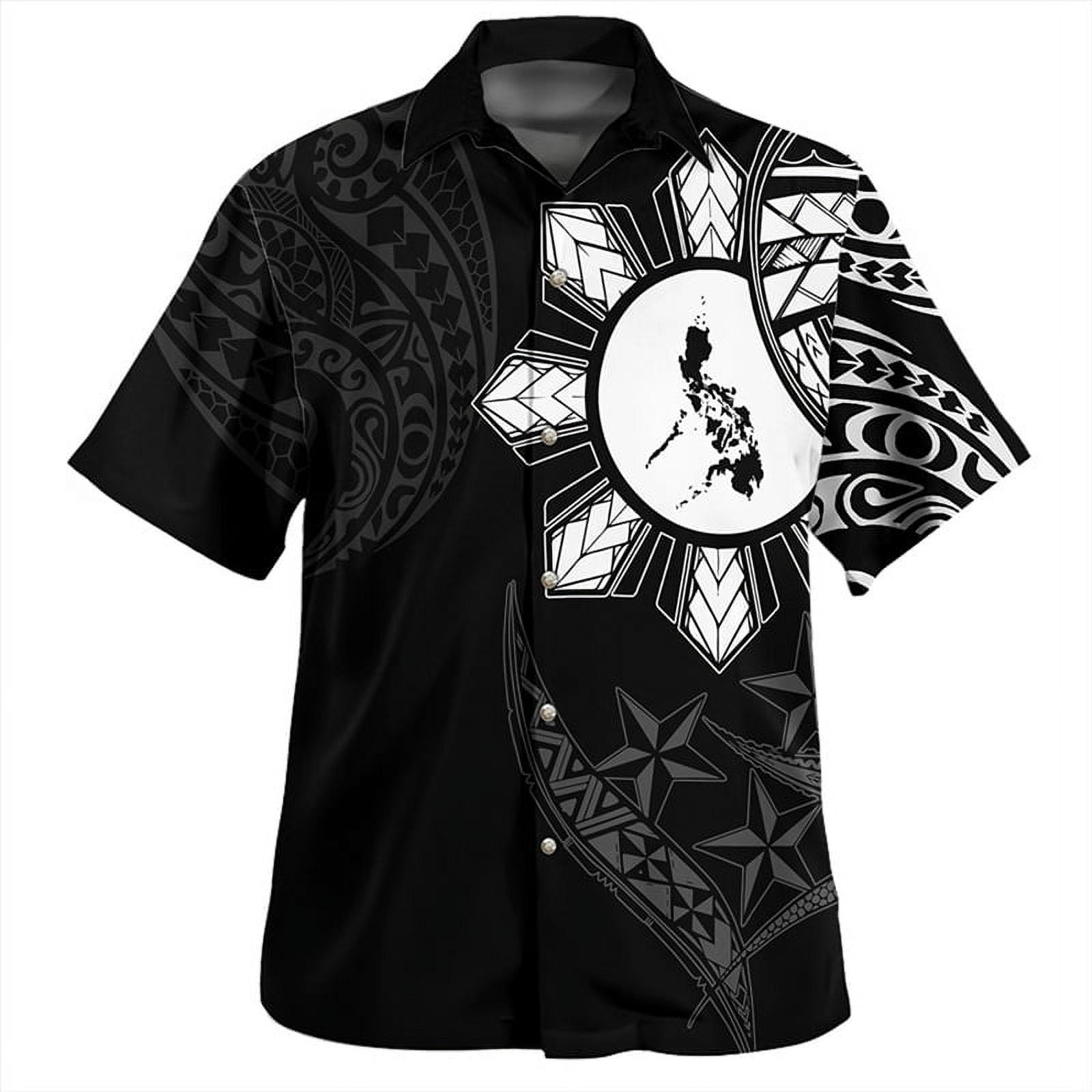 Philippines Sun Pattern Shirts Men Coat Of Arm 3d Printed Polynesian ...