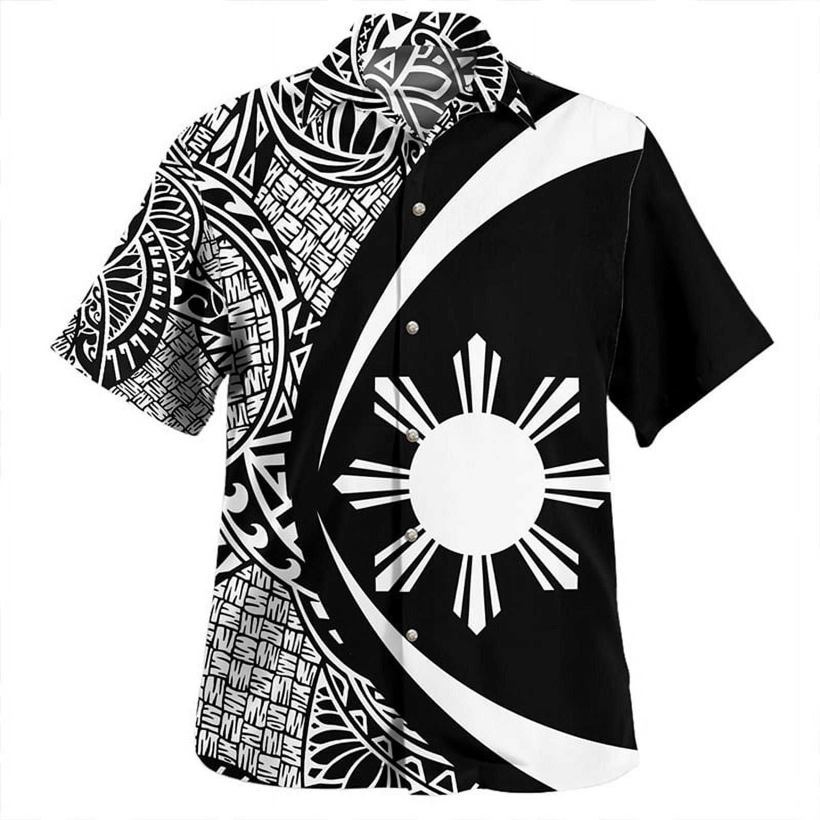 Philippines Sun Pattern Shirts Men Coat Of Arm 3d Printed Polynesian ...