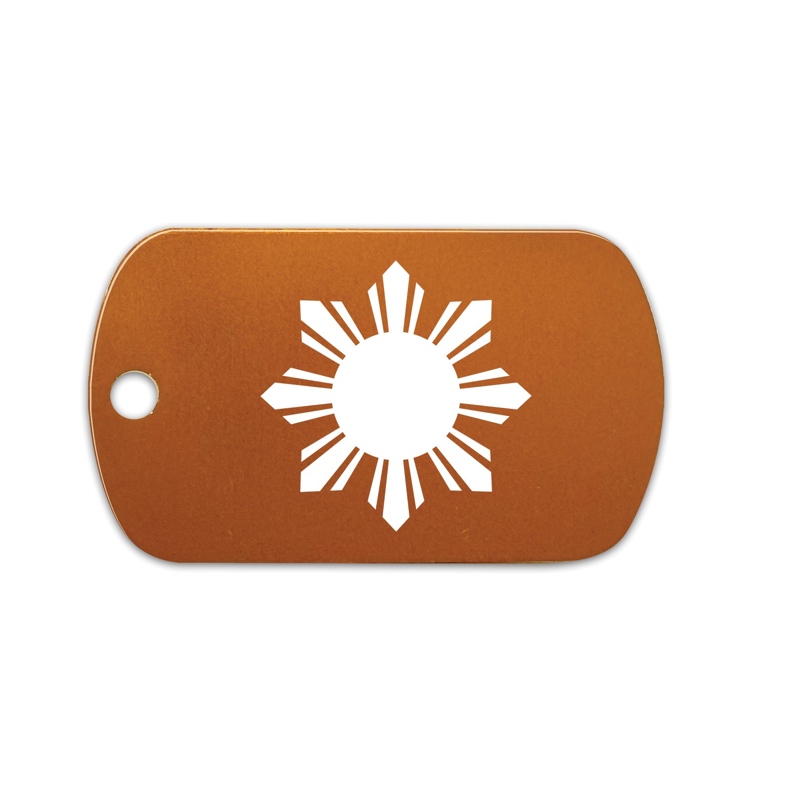 Philippines Sun V2 GI Dog Tag Aluminum Keychain filipino stars flag ...