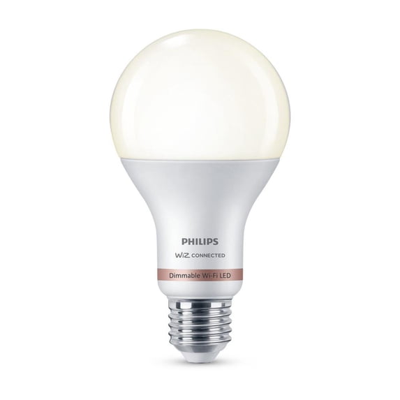 Philips 100-Watt LED Smart Wi-Fi Light Bulb, Soft White, Dimmable, WiZ ...