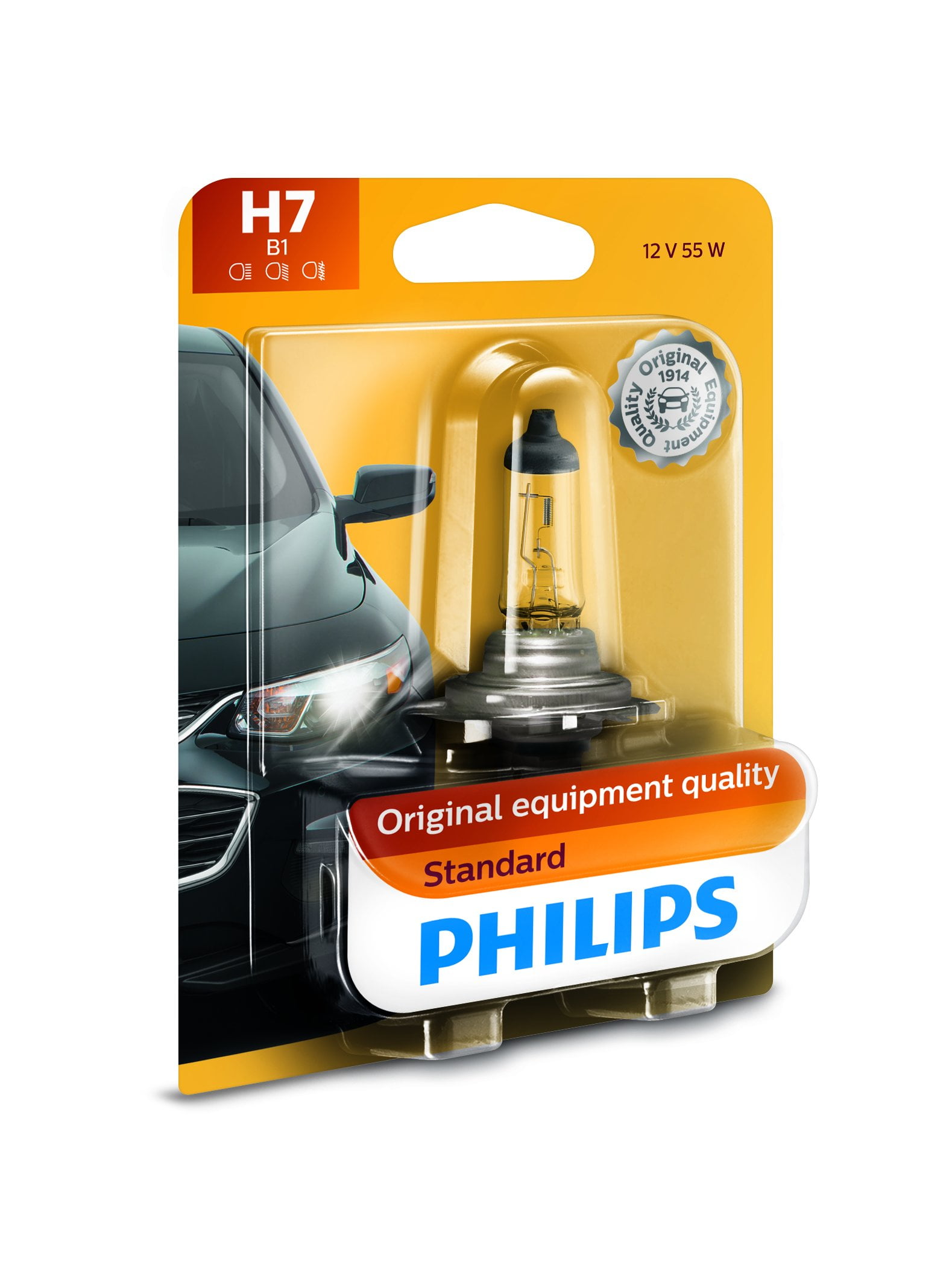 Philips 12972B1 H7 Standard DHF10 Halogen Replacement Headlight Bulb, 1 Pack - Walmart.com