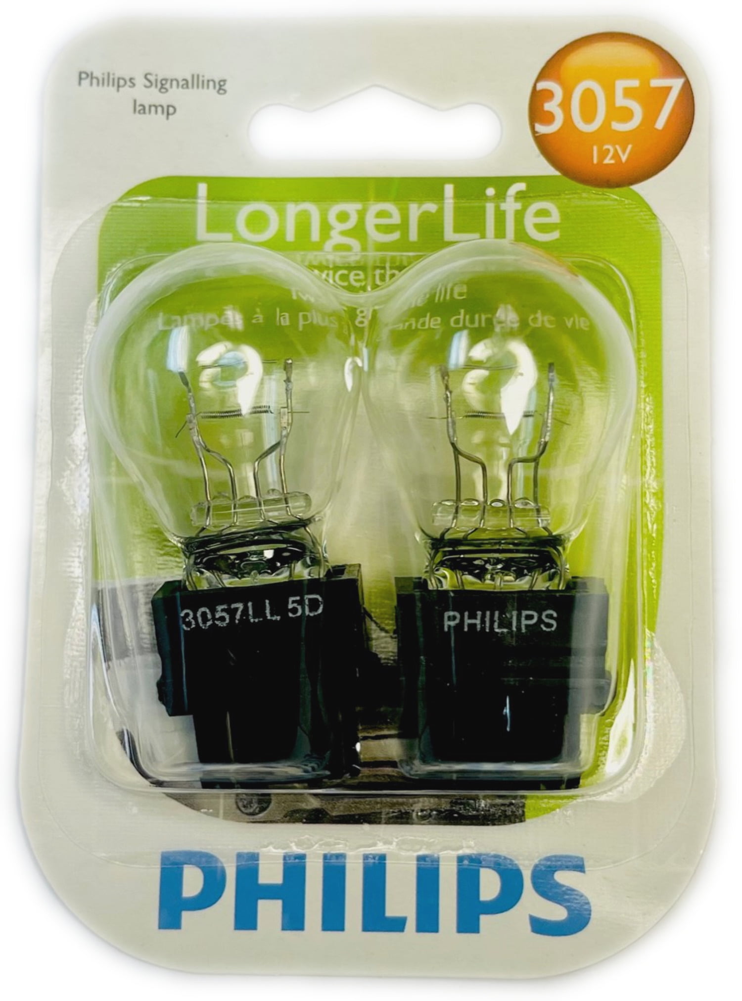 Philips 12V 3057LLB2 3057 Miniature Bulb 2 Pack Longer Life - Walmart.com